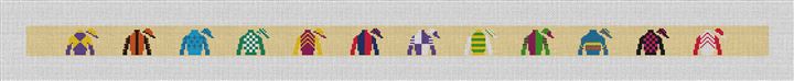 Horse Racing Silks Needlepoint Belt Kit | NeedlePaint