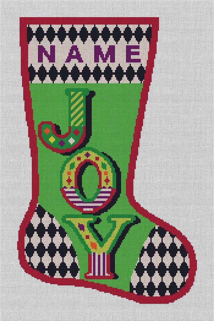 Joy Needlepoint Christmas Stocking Kit | NeedlePaint